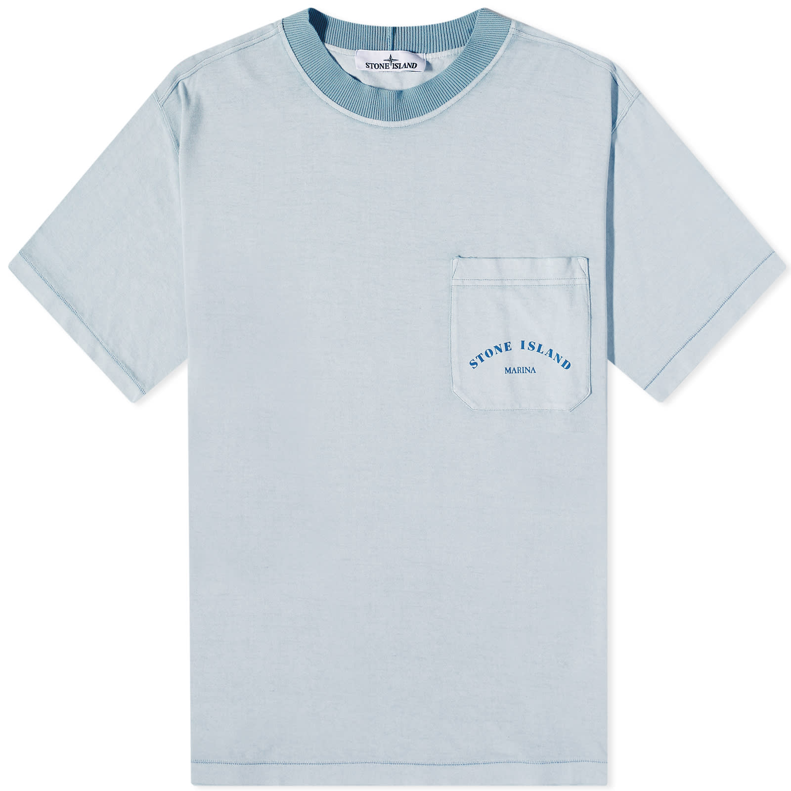 Stone Island Marina Chalk Plating T-Shirt - Sky Blue | Editorialist